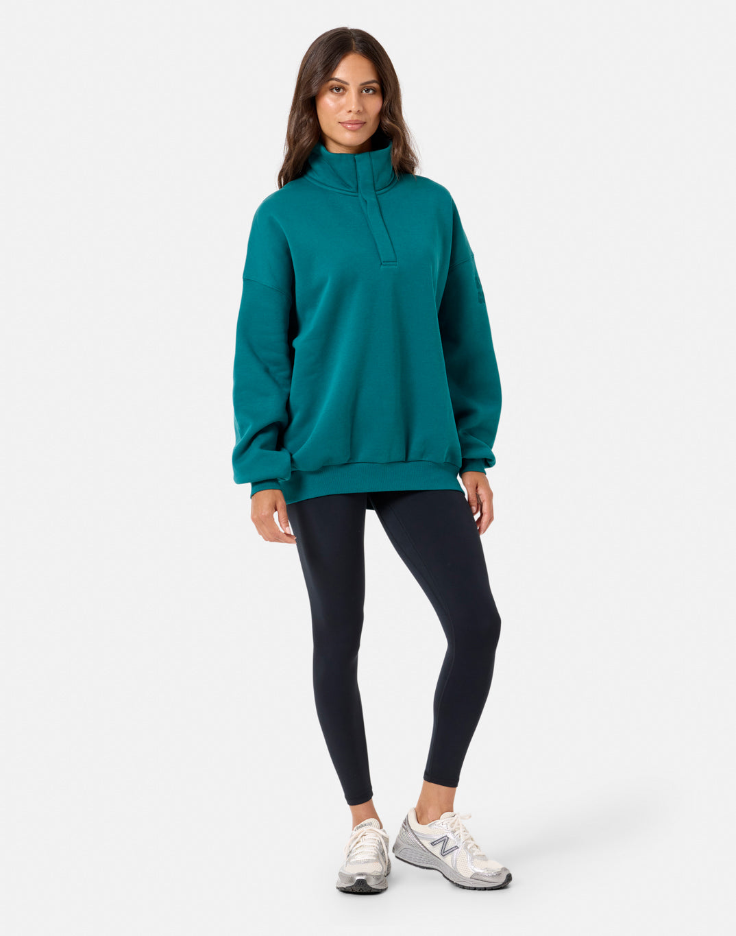 Snap Collar Sierra Sweatshirt in Teal – Gym+Coffee Europe